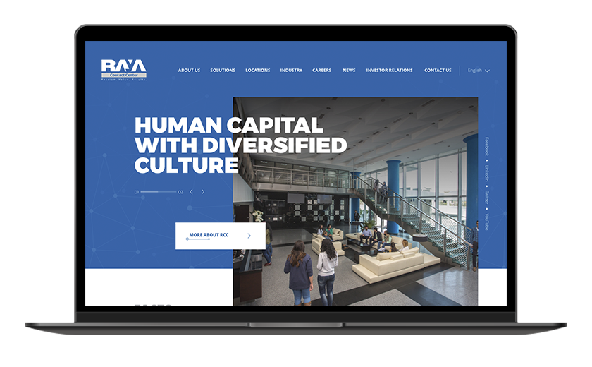 Raya Contact Centers corporate website - Web Design, ECommerce ...